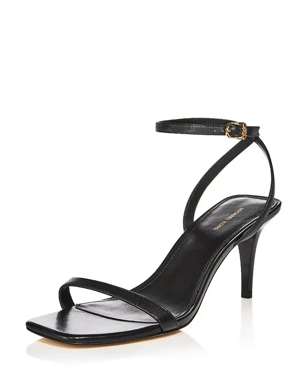 Michael Kors Liana Mid Heel Sandals - Black
