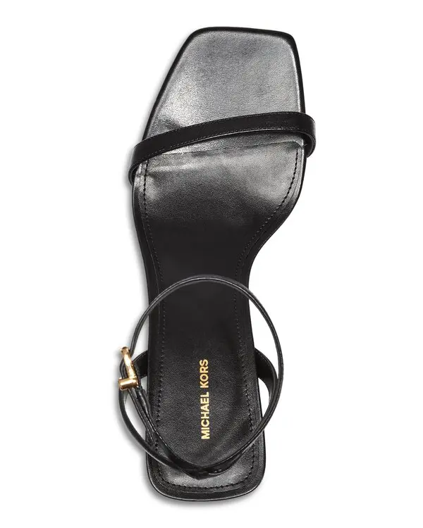 Michael Kors Liana Mid Heel Sandals - Black