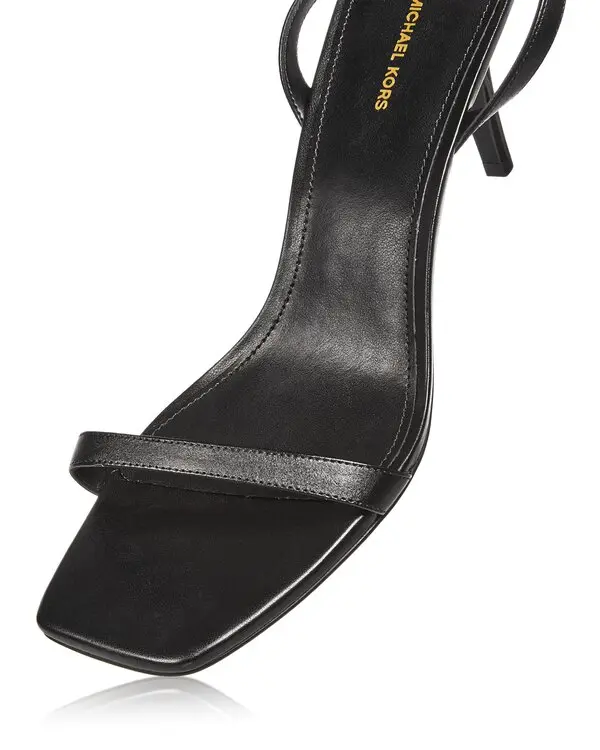 Michael Kors Liana Mid Heel Sandals - Black