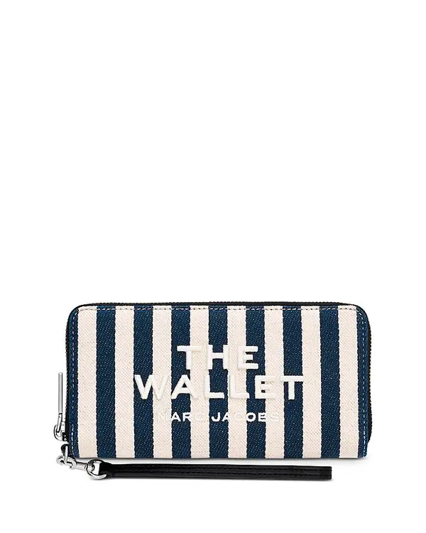 Marc Jacobs The Stripe Canvas Continental Wallet - Blue Sea Moss