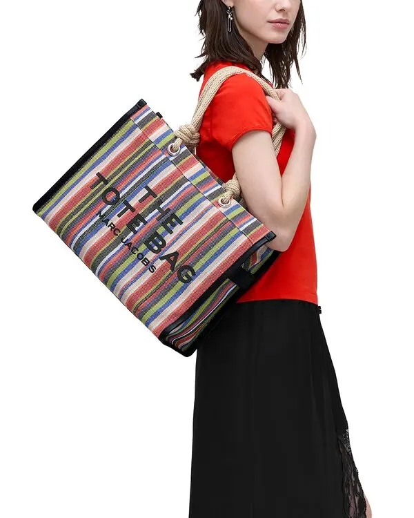 Marc Jacobs The Large Stripe Mesh Tote Bag - Red/multi