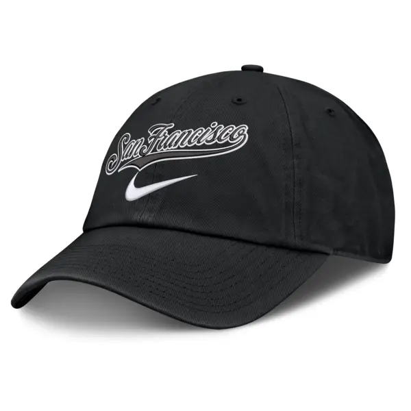 Nike San Francisco Giants Primetime Club Mlb Unstructured Adjustable Hat - Black