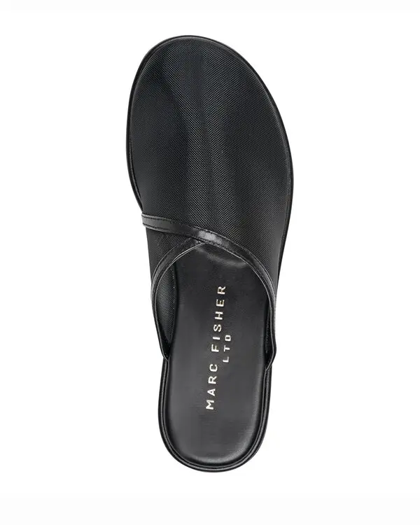 MARC FISHER LTD. Larissa Slip-on Flat Mules - Black