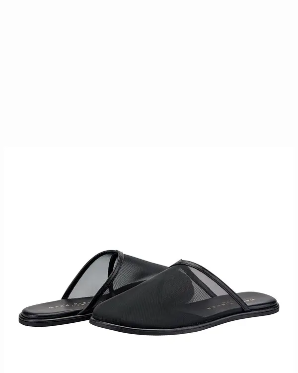 MARC FISHER LTD. Larissa Slip-on Flat Mules - Black
