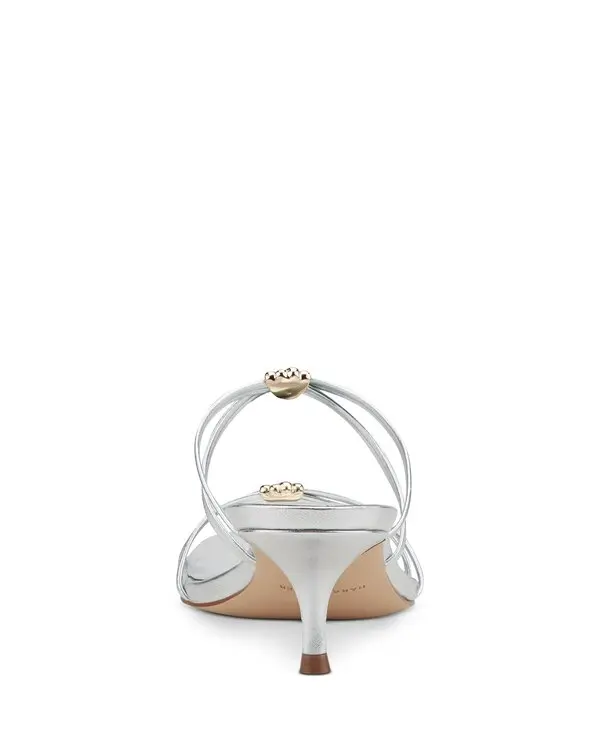 MARC FISHER LTD. Baizel Square Toe Sandals - Silver