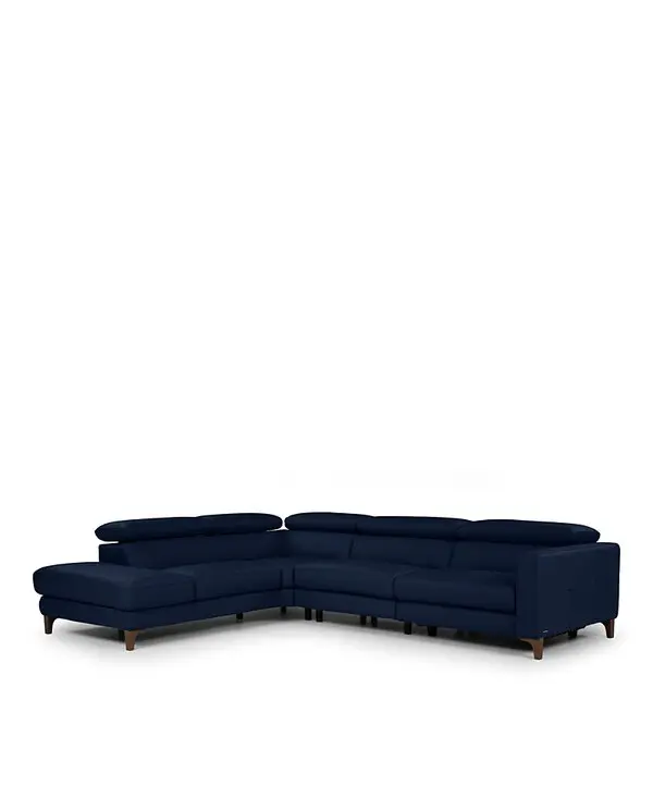 GIUSEPPE NICOLETTI Messina Three Piece Leather Sectional - Torello - Blu