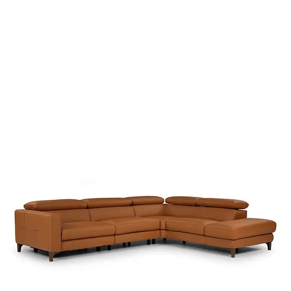 GIUSEPPE NICOLETTI Messina Three Piece Leather Sectional - Torello - Cuoio