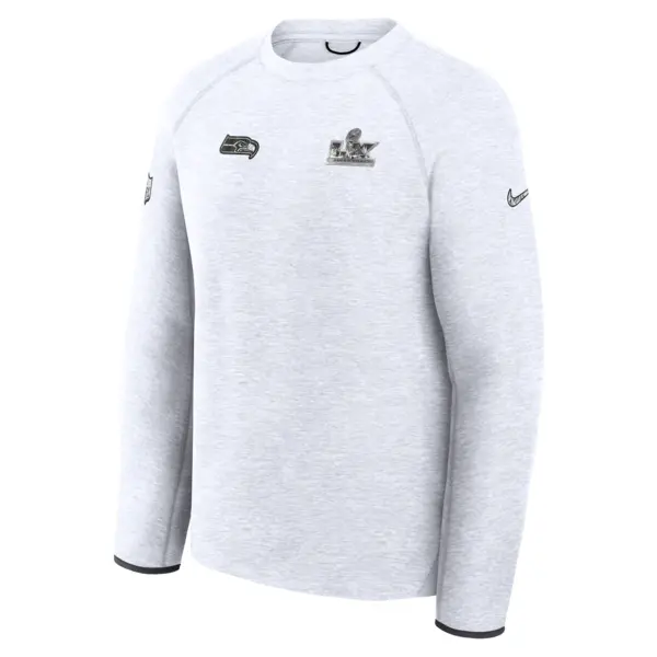 Nike Seattle Seahawks Super Bowl Lx Opening Night Tech Fleece Pullover Crew - Grey