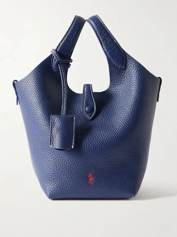 Polo Ralph Lauren Polo Play Small Textured-leather Tote