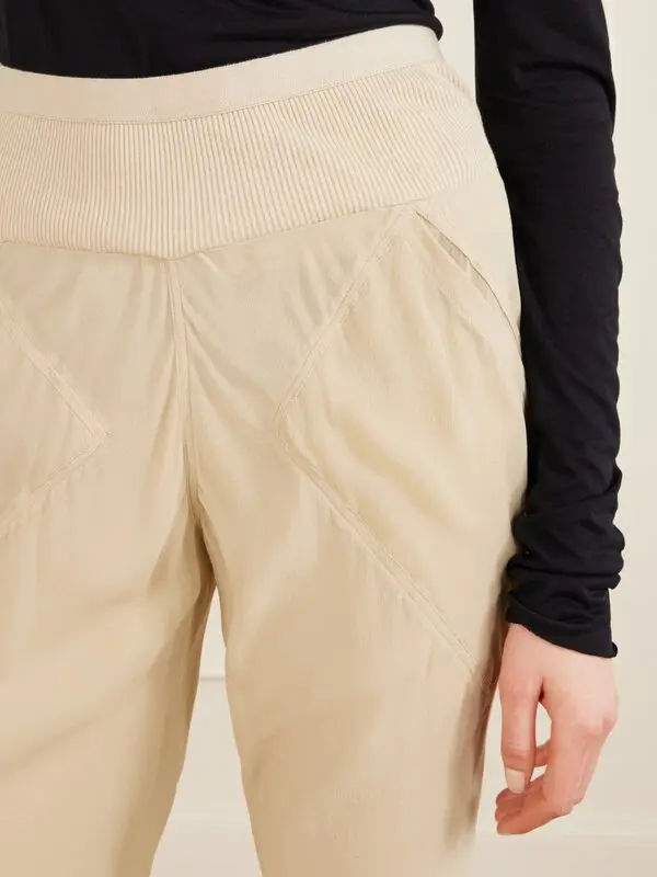 Rick Owens Bias Silk-crepe Wide-leg Pants - Neutrals