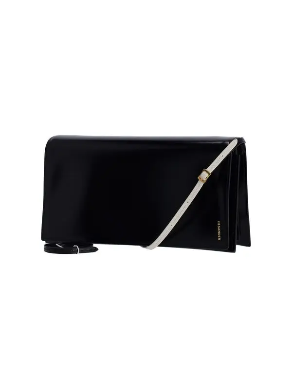 JIL SANDER File Shoulder Bag - Black