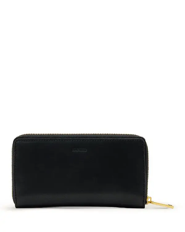 ALLSAINTS Lena Leather Continental Wallet - Black