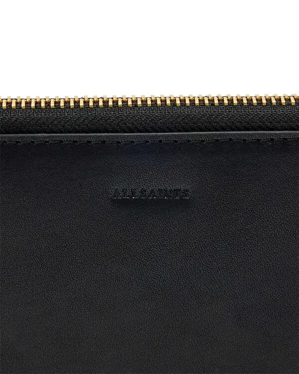 ALLSAINTS Lena Leather Continental Wallet - Black