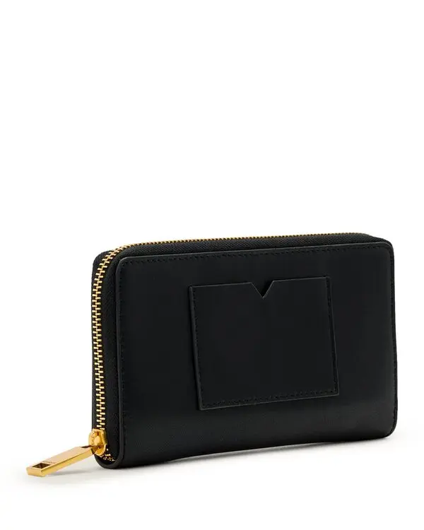 ALLSAINTS Lena Leather Continental Wallet - Black