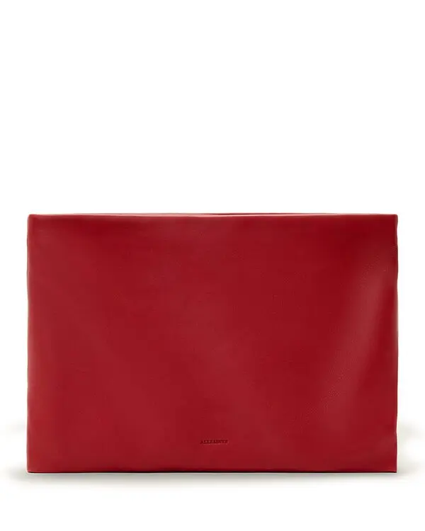 ALLSAINTS Bettina Leather Clutch - Pyrrol Red