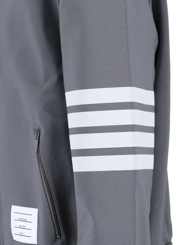 Thom Browne Bar Bomber Jacket - Gray