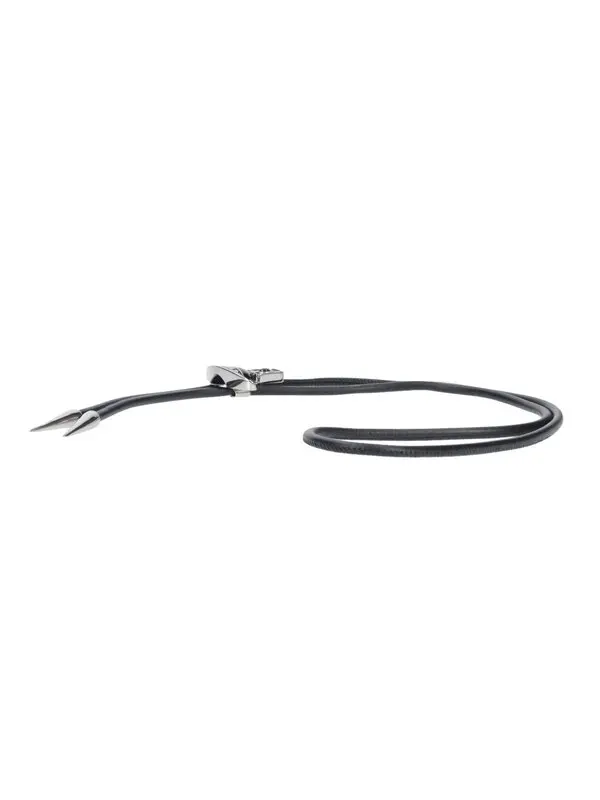 VIVIENNE WESTWOOD Plated Brass And Leather Bolo Tie - Silver