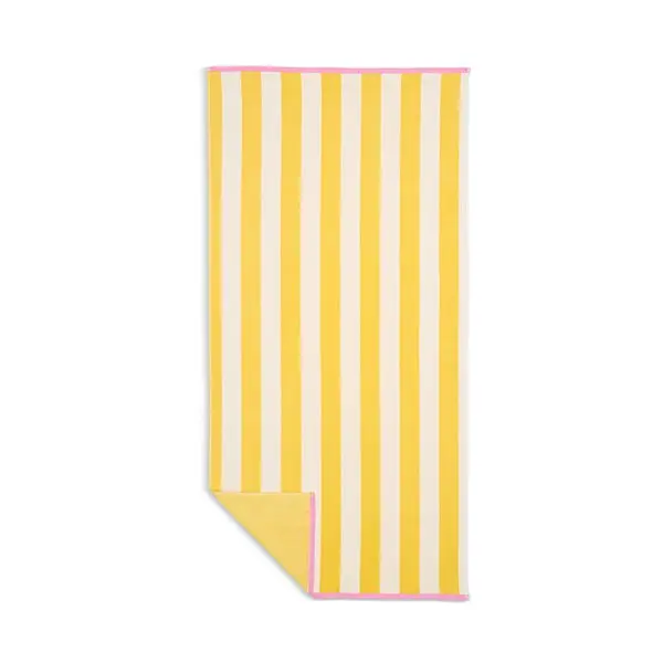 Aqua Stripe Beach Towel Exclusive - Yellow