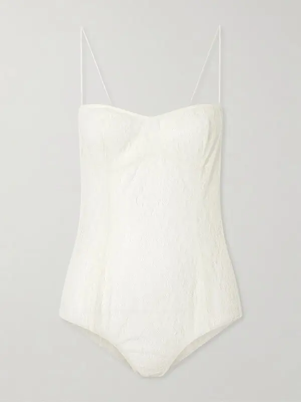 PAULINE DUJANCOURT Seagull Lace Bodysuit