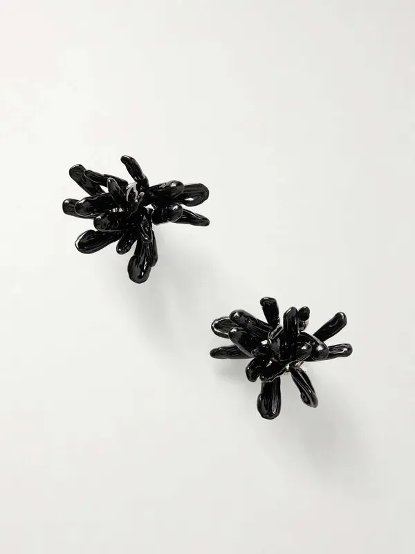Phoebe Philo Cluster Clip-on Earrings - Black