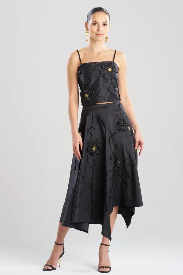 Natori Couture Silk Dupioni Embellished Bustier