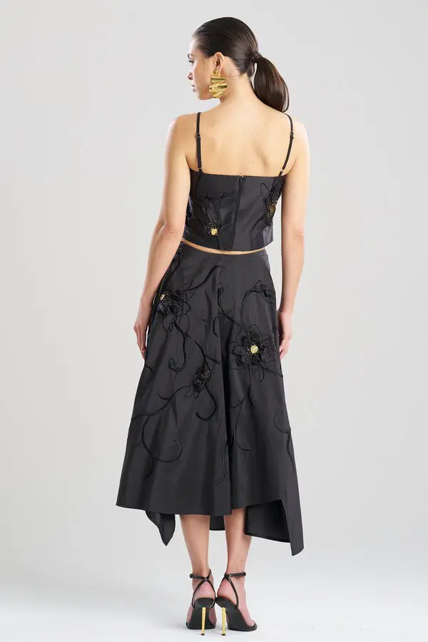 Natori Couture Silk Dupioni Embellished Bustier