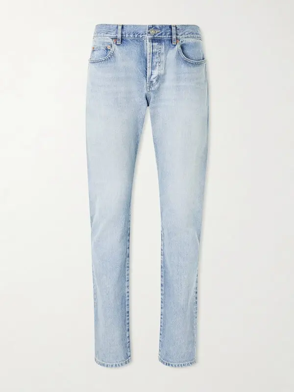 Saint Laurent Straight-leg Organic Cotton Denim Jeans - Blue