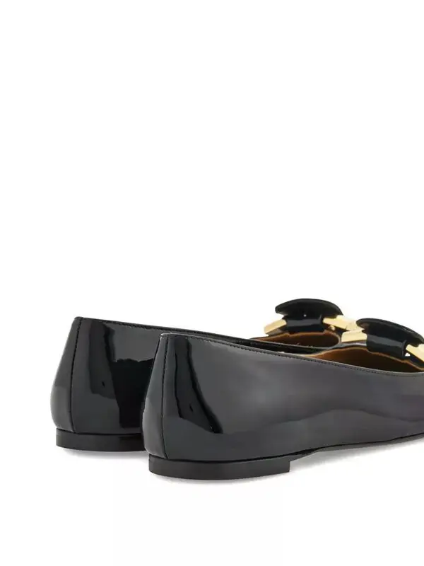 FERRAGAMO Gancini Ballet Flats - Black