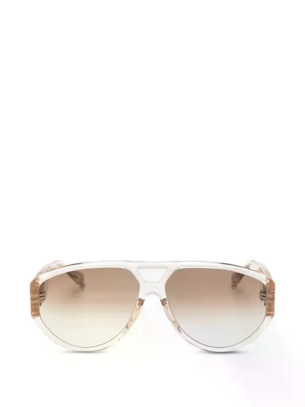 Linda Farrow Portia Pilot-frame Sunglasses - Neutrals