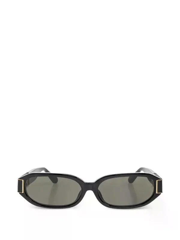 Linda Farrow Oval-frame Sunglasses - Black