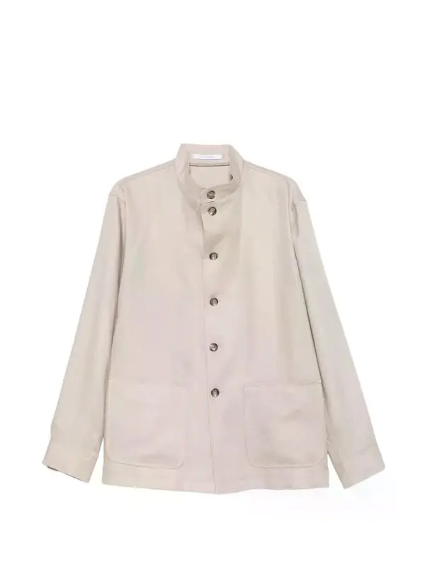 Tagliatore Stand Collar Button-up Shirt Jacket