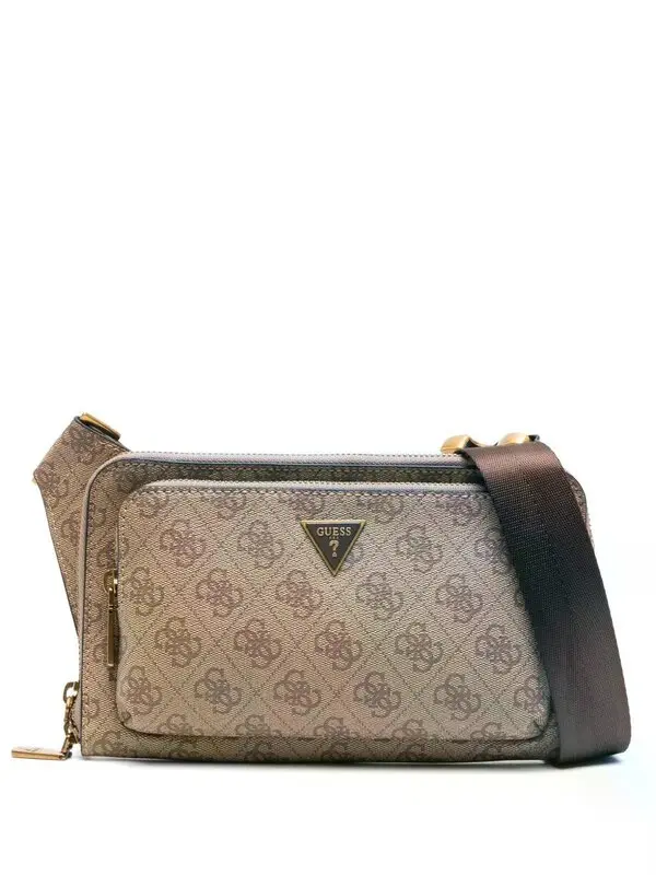 Guess Monogram Messenger Bag - Brown