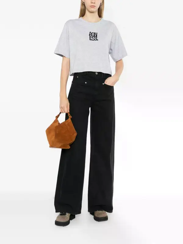 AGNES B. Graphic Crop T-shirt