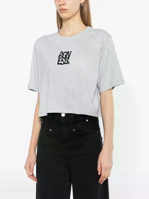AGNES B. Graphic Crop T-shirt