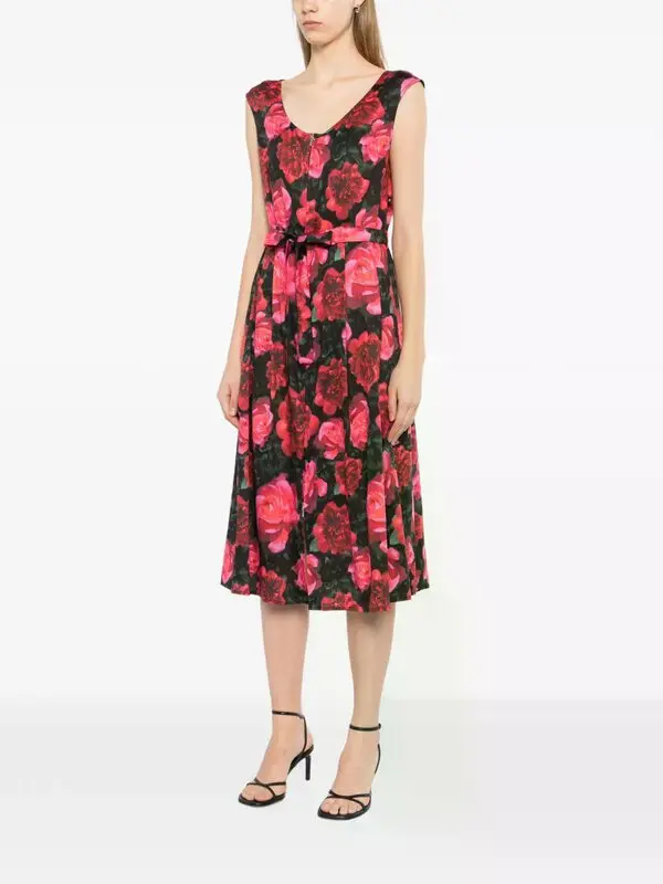 AGNES B. Floral Tie-waist Dress