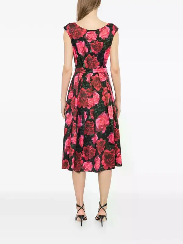 AGNES B. Floral Tie-waist Dress