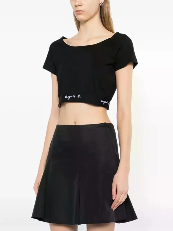 AGNES B. Cropped Short-sleeve T-shirt