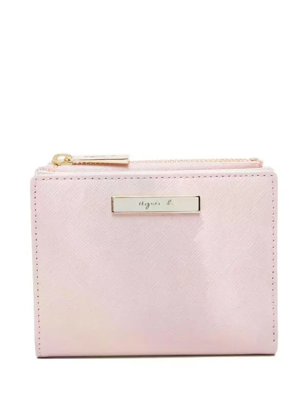 AGNES B. Leather Wallet - Pink