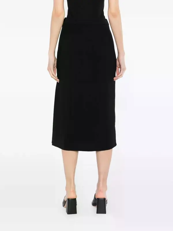 AGNES B. Buckle Detail Midi Skirt
