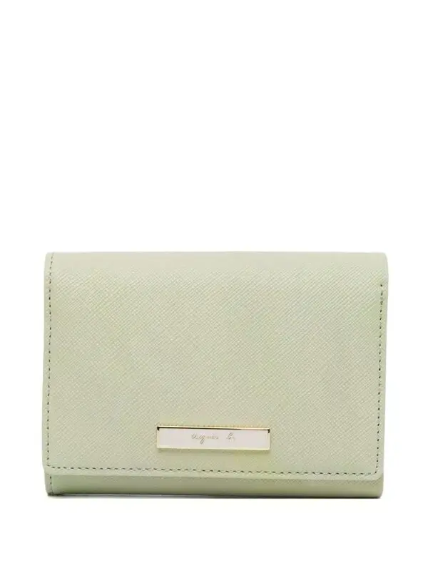 AGNES B. Leather Wallet - Green