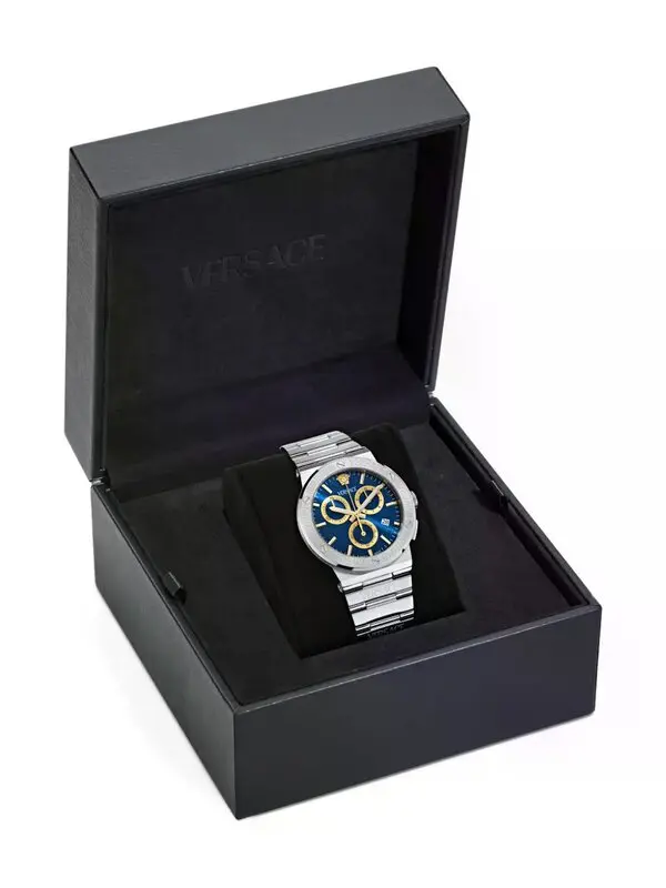 Versace Greca 40mm Chronograph Watch - Blue
