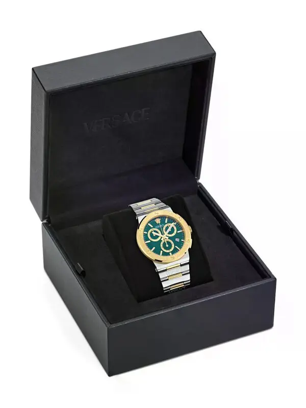 Versace Greca 40mm Chronograph Watch - Green