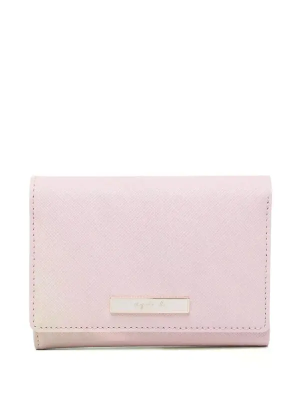 AGNES B. Leather Wallet - Pink