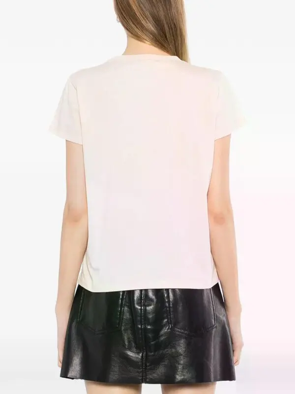 AGNES B. Graphic Cotton T-shirt - Neutrals