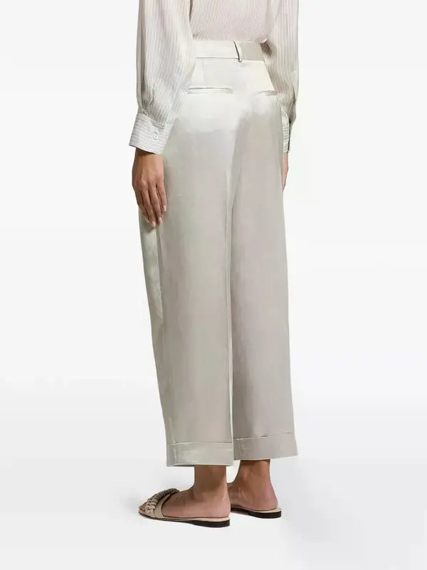 Peserico Cuffed Satin Trousers