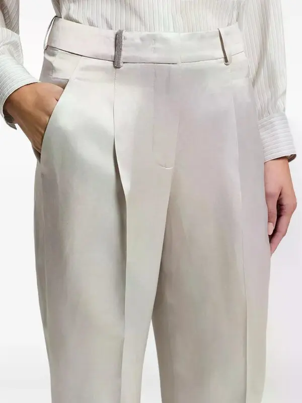 Peserico Cuffed Satin Trousers