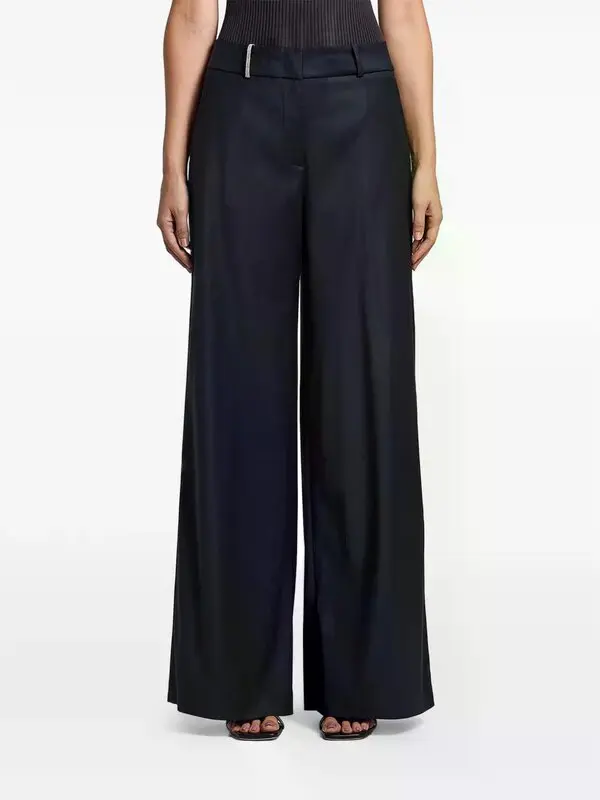 Peserico Embellished Twill Trousers - Blue