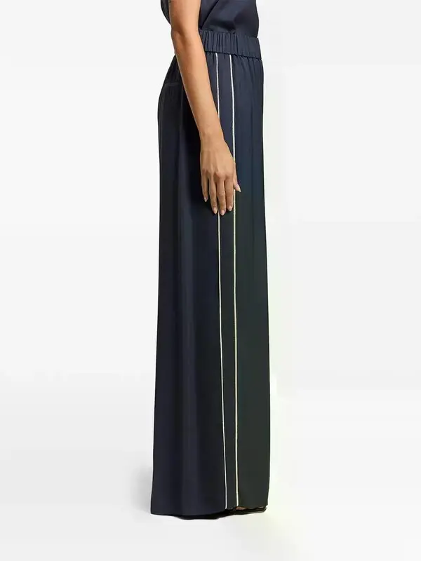 Peserico Stripe-detail Satin Trousers