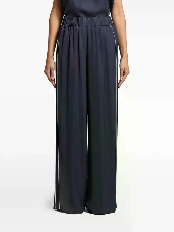 Peserico Stripe-detail Satin Trousers