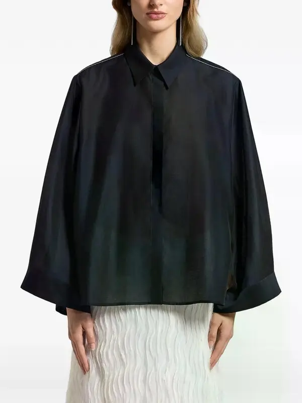 Peserico Shoulder Slit Shirt - Blue